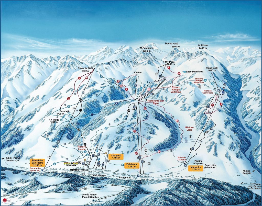 Aprica - Lyžovačka v Alpách
